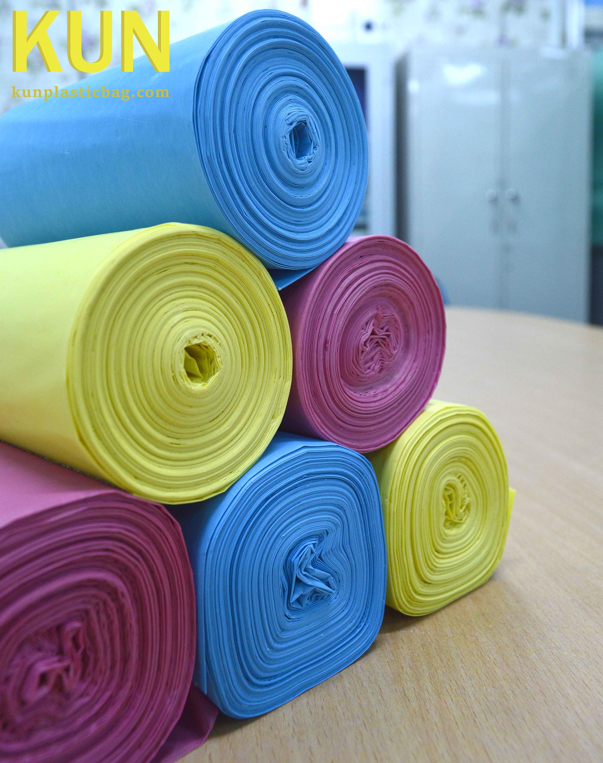 Multiple Color Garbage Bags - Kun Plastic Bag Company